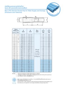 uPVC Pipe Bell-end Socket Pipe – TVT 2002